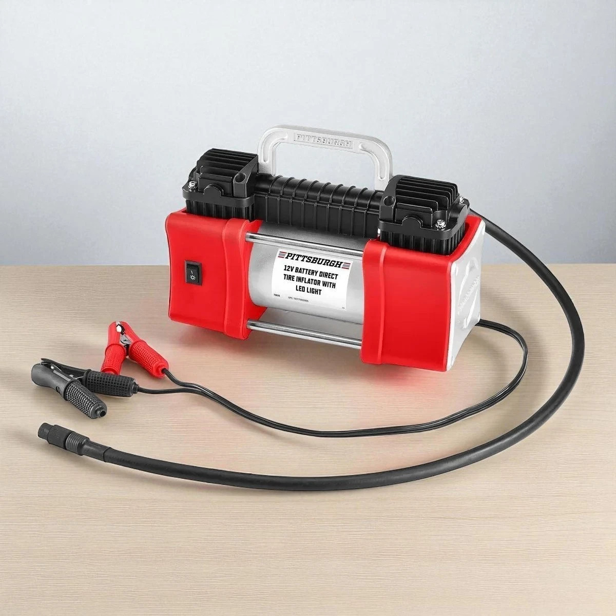 12V Battery-Direct Tire Inflator with LED Light | eBay