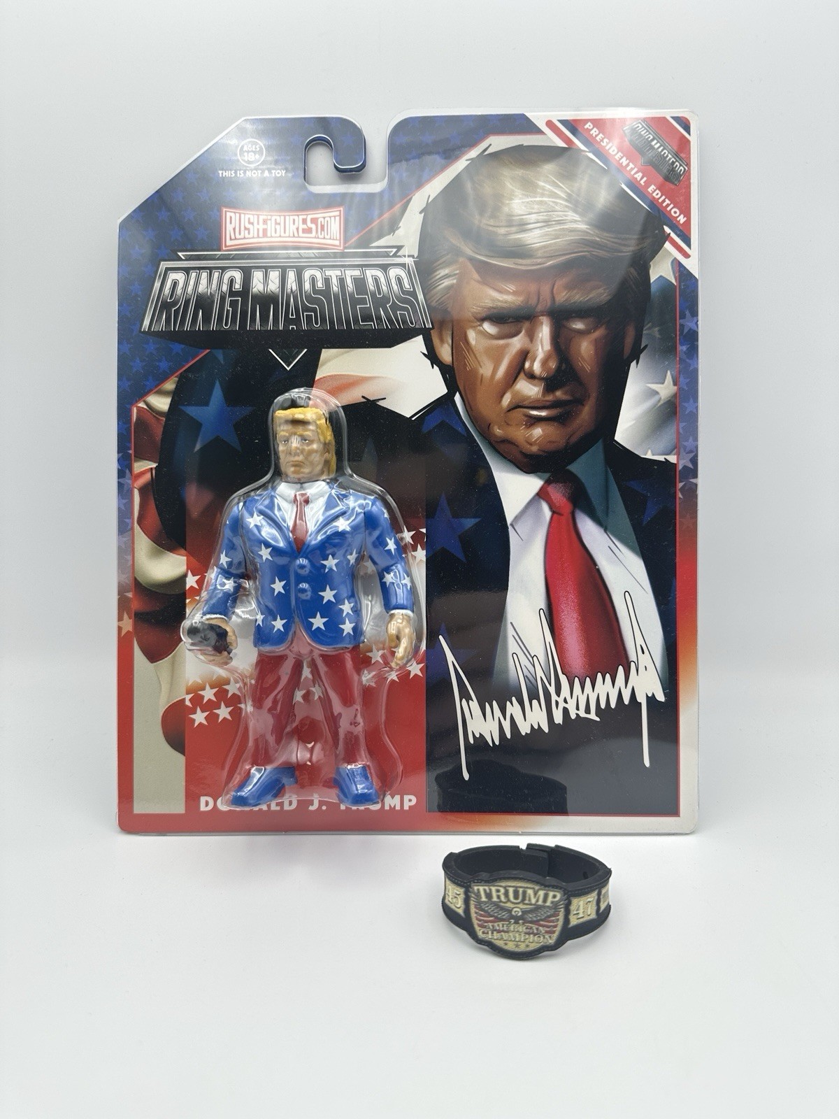 RUSH Collectibles Donald J Trump Ring Masters “Old Glory” Retro Figure ...
