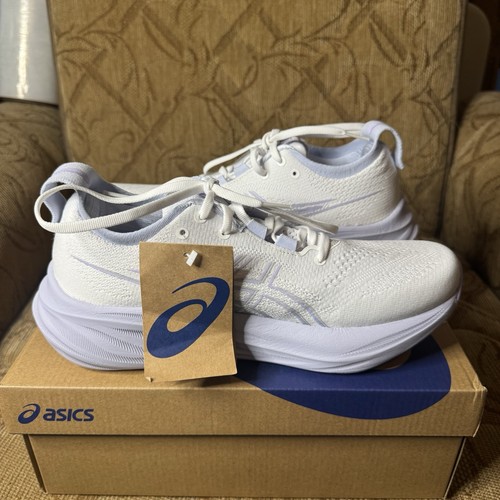 Asics Gel-Nimbus 26 1012B601-100 Sneakers Women's 9 White Running Shoes ...