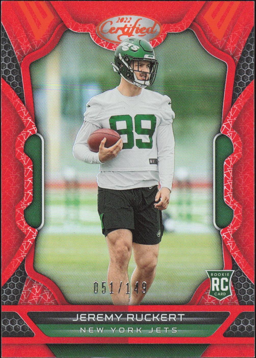 2022 Panini Certified - Rookies Jeremy Ruckert #164 Mirror Orange /149 ...