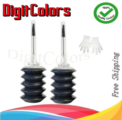 Premium Black ink refill kit for HP 60/61/62/63/64/65/XL 30ml x2 bottle ...