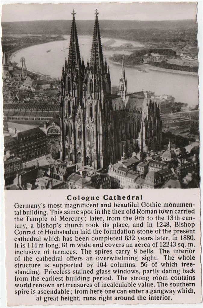 Vintage Postcard Cathedral Of Cologne