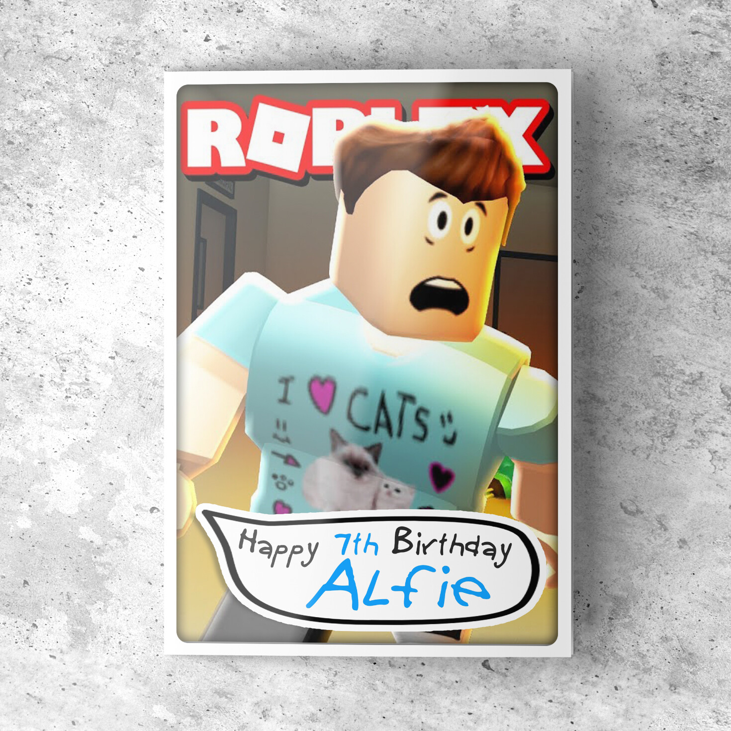 ROBLOX Personalised Birthday Card for Kids Girls Boys Son Daughter ...