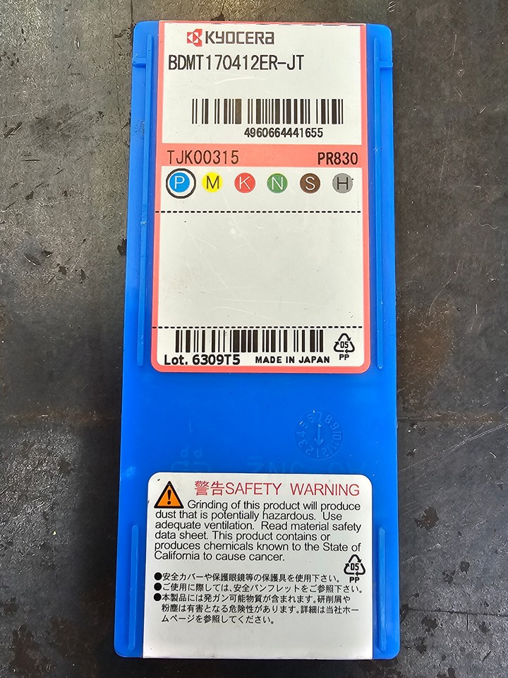 Qty 1 Kyocera BDMT 170412 ER-JT BDMT170412ER-JT PR830 Grade Carbide ...
