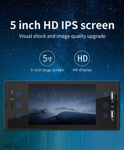 5" 1Din Car MP5 Player Touch Screen Stereo Radio Bluetooth USB FM Carplay Auto | eBay