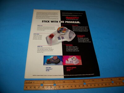 Video Game Ad Vintage 1993 Quick Shot Conqueror Controller SNES & Sega ...