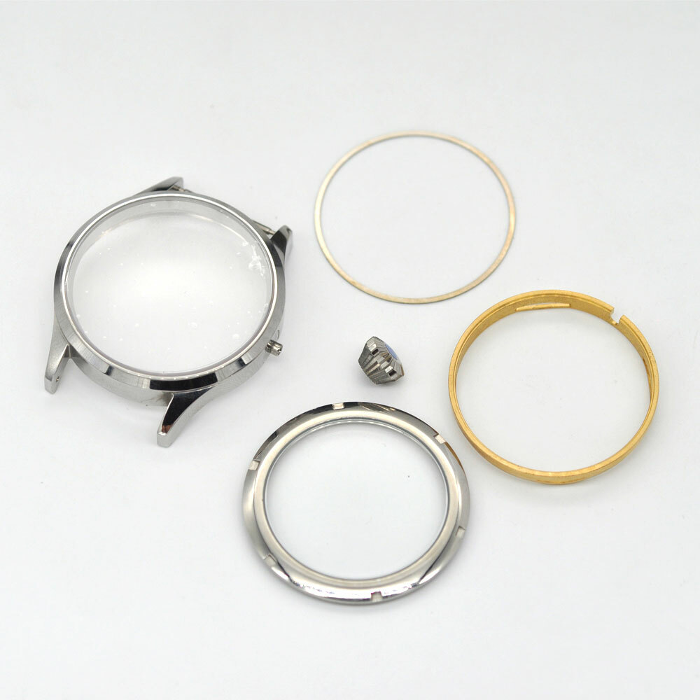 43mm Watch Case 316L Polishing Stainless Steel Sapphire Glass Fit ETA ...