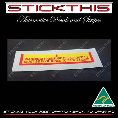 Ford XD XE V8 Engine Igition Coil Decal Sticker | eBay Australia
