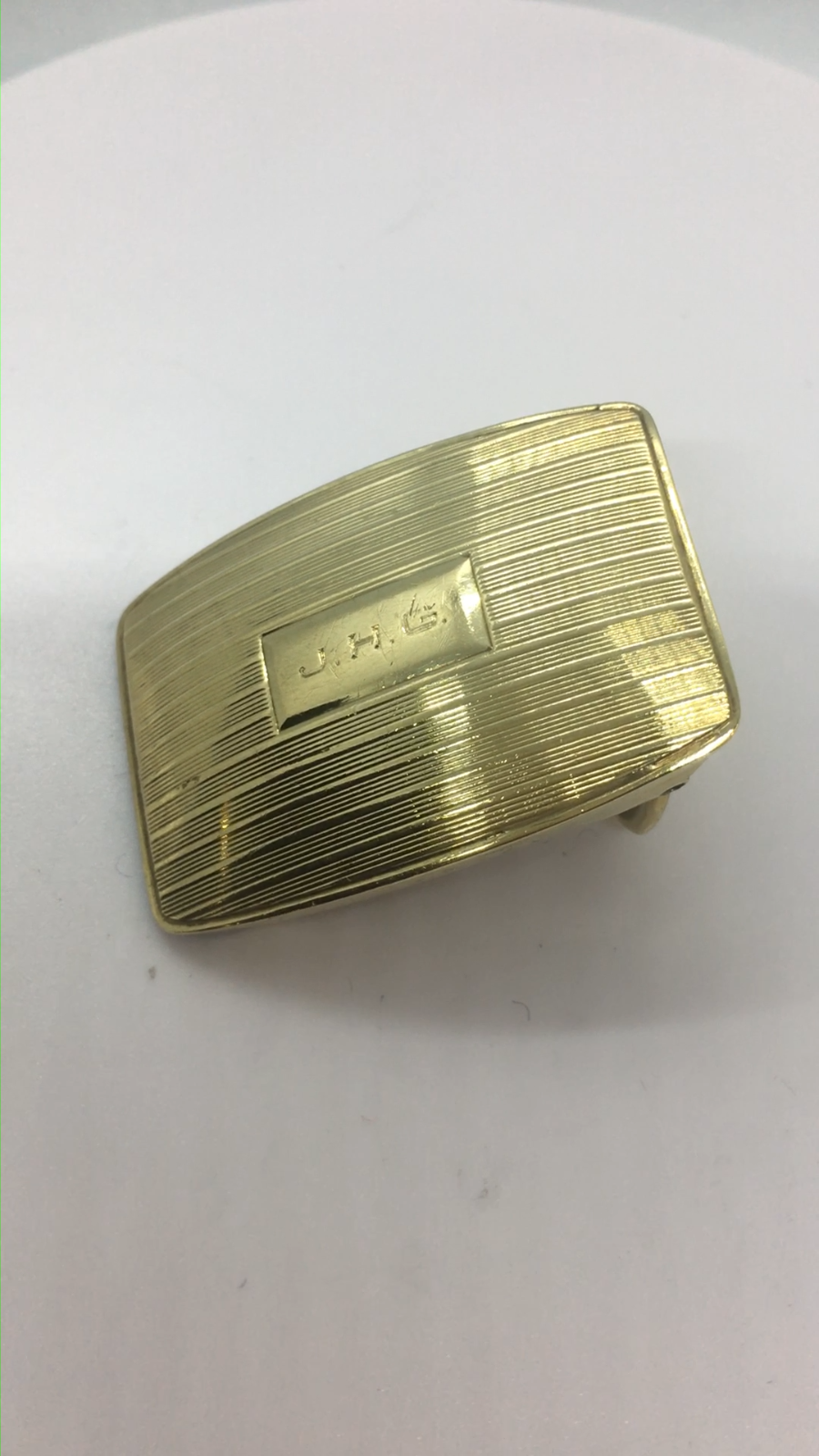 1915 Copyright 14k Yellow Solid Gold Belt Buckle Art Deco Era American ...