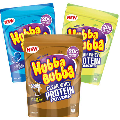 Wrigleys Hubba Bubba Clear Whey Protein Powder, 405g Beutel Eiweiß ...