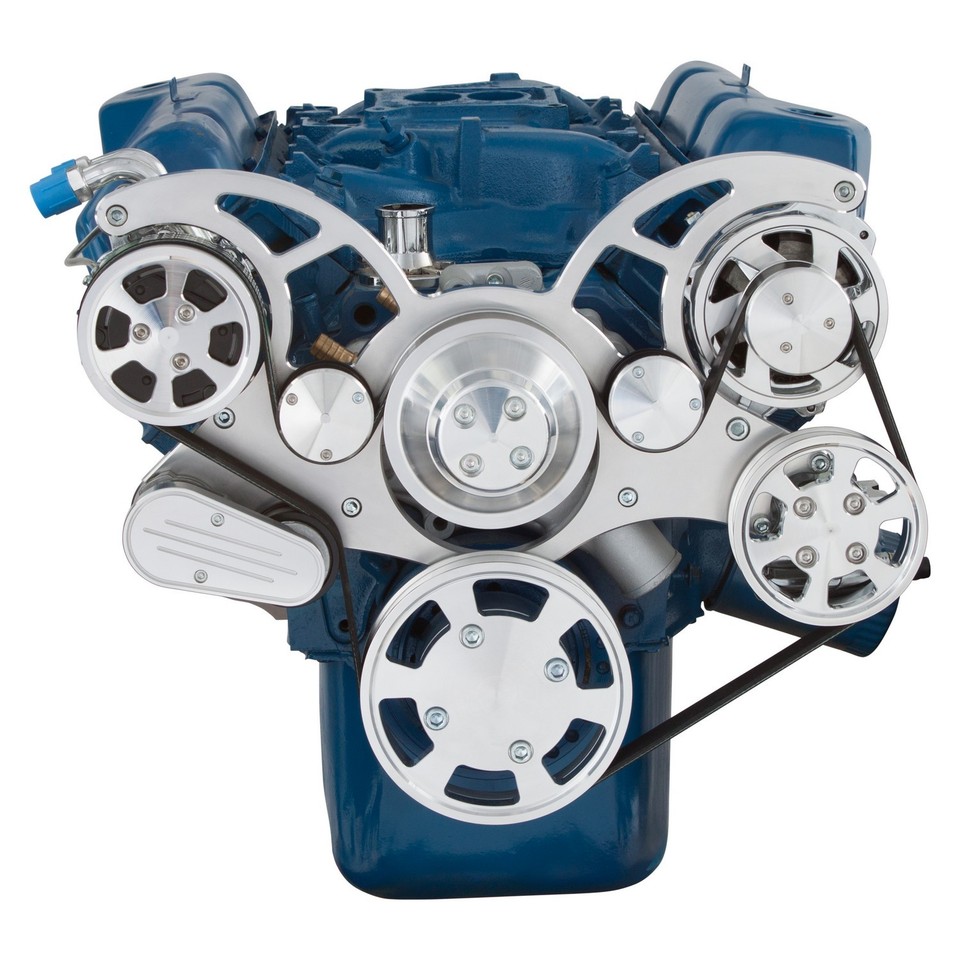 Ford 351C 351M 400 Serpentine Pulley System Air Conditioning Kit ...