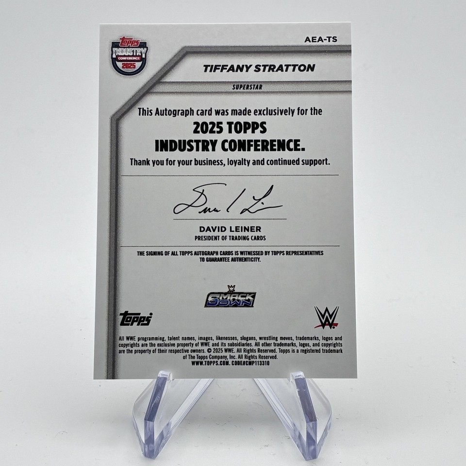 Tiffany Stratton Autograph 2025 Topps Industry Conference #AEA-TS | eBay