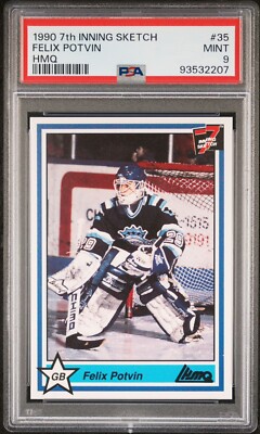1990 7th Inning Sketch QMJHL Felix Potvin RC #35 PSA 9 MINT Pre-Rookie ...