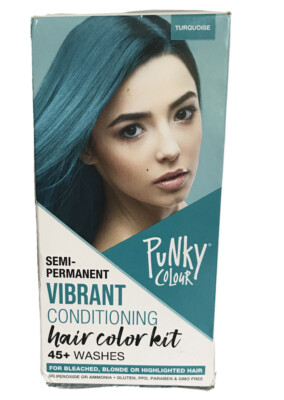 Semi-Permanent Vibrant Conditioning Turquoise Hair Color Kit 3.5oz ...