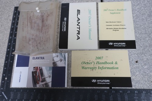 Hyundai Elantra Owner's Manual 2007 Set Book 07 Free Shipping OM719 | eBay