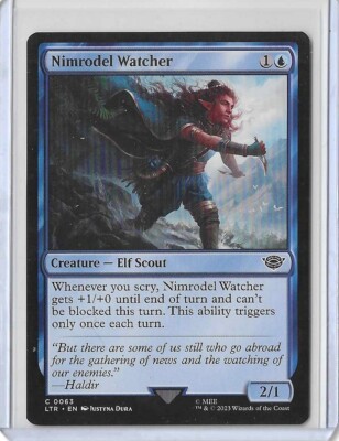 MTG Nimrodel Watcher Lord of the Rings (LTR) Common Magic Card #0063 ...
