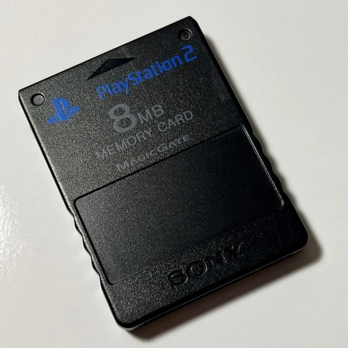 Sony PlayStation 2 Memory Card PS2 Genuine Official MagicGate 8MB Black ...
