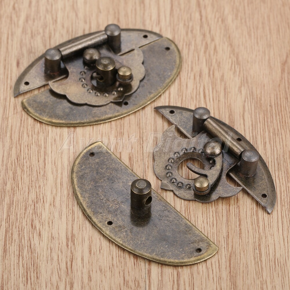 1Pc Furniture Suitcase Round Toggle Latch Buckle Antique Wooden Box ...
