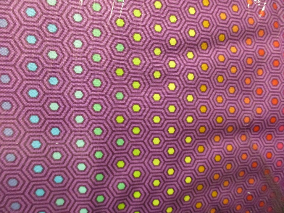 Free Spirit Fabrics True Tula Pink Hexy Rainbow Starling Purple 18" x ...