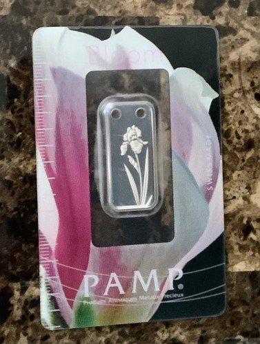Pamp Swiss IRIS 1/5 oz .999 Silver Bar Pendant Necklace Charm *NOT ...
