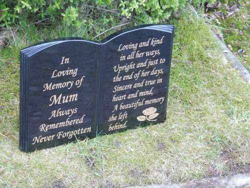 grave plaque headstone memorial stone book design own wording ...