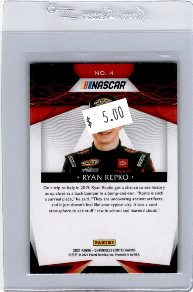 RYAN REPKO 20221 LIMITED ROOKIE NASCAR S6 | eBay