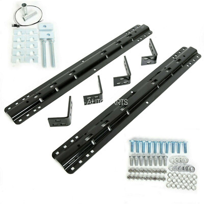 20K 5th Fifth Wheel Mounting Rail Kit Trailer Hitch Mount Fit Reese Pro ...