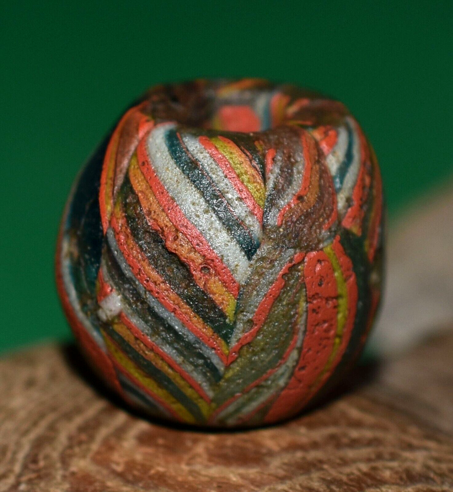 Ancient Medieval Islamic Fustat Fused Rod Morphia / Morfia Glass Bead ...