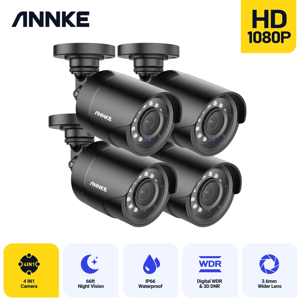 ANNKE 1080P TVI Security Camera 2MP Video Outdoor CCTV System EXIR ...