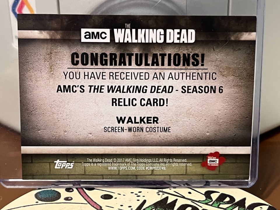Topps Walking Dead Relic Card Walker Clothing Swatch Mint New | eBay