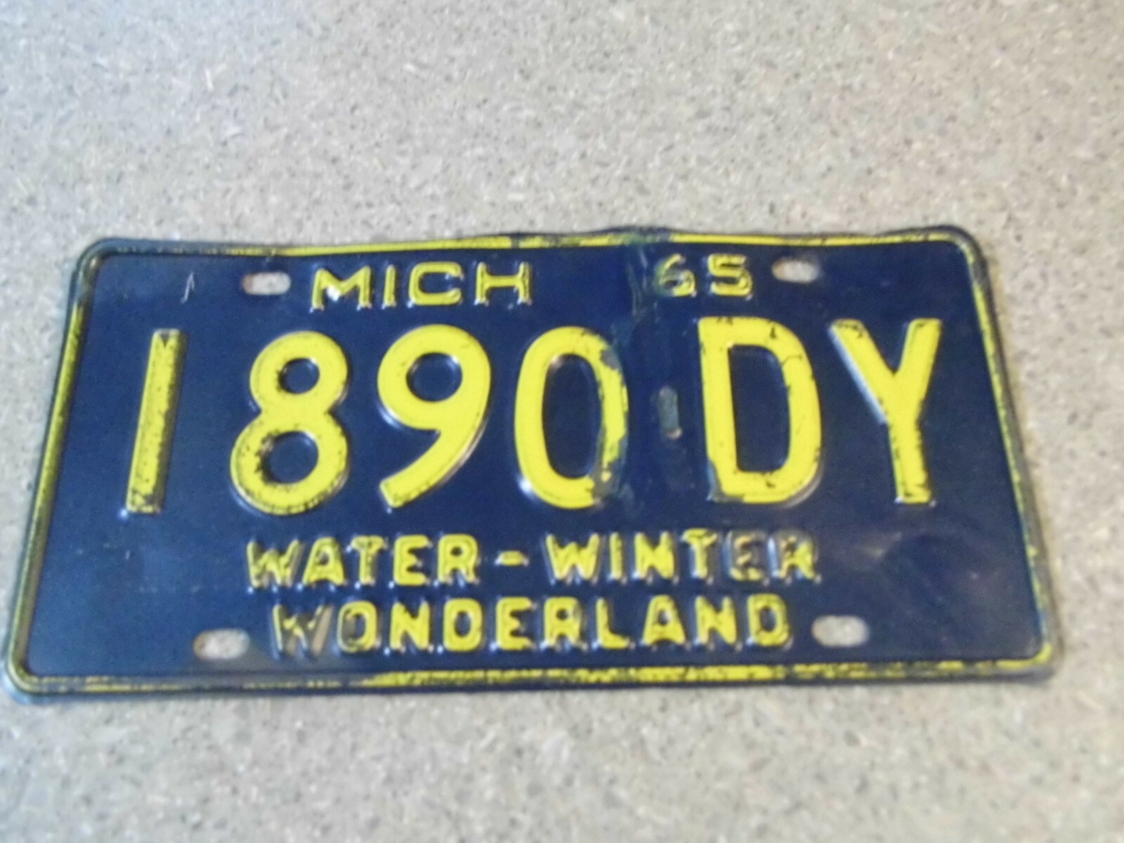 Vintage 1965 Michigan License Plate - 1890-DY | eBay