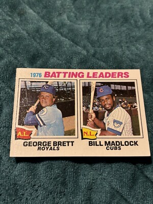 1977 Topps #1 Batting Leaders/George Brett Royals HOF 1999/Bill Madlock ...