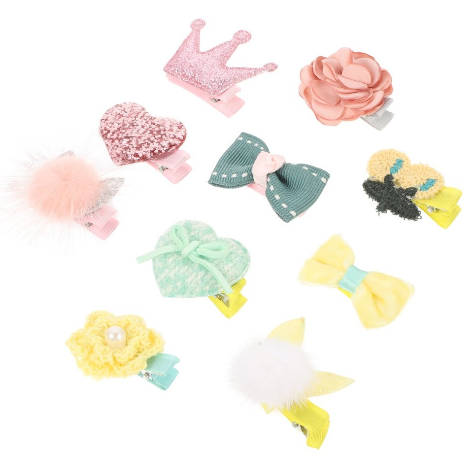 10 Pcs Pet Hair Clip Accessories Small Dog Bows Hairbows with Clips ...