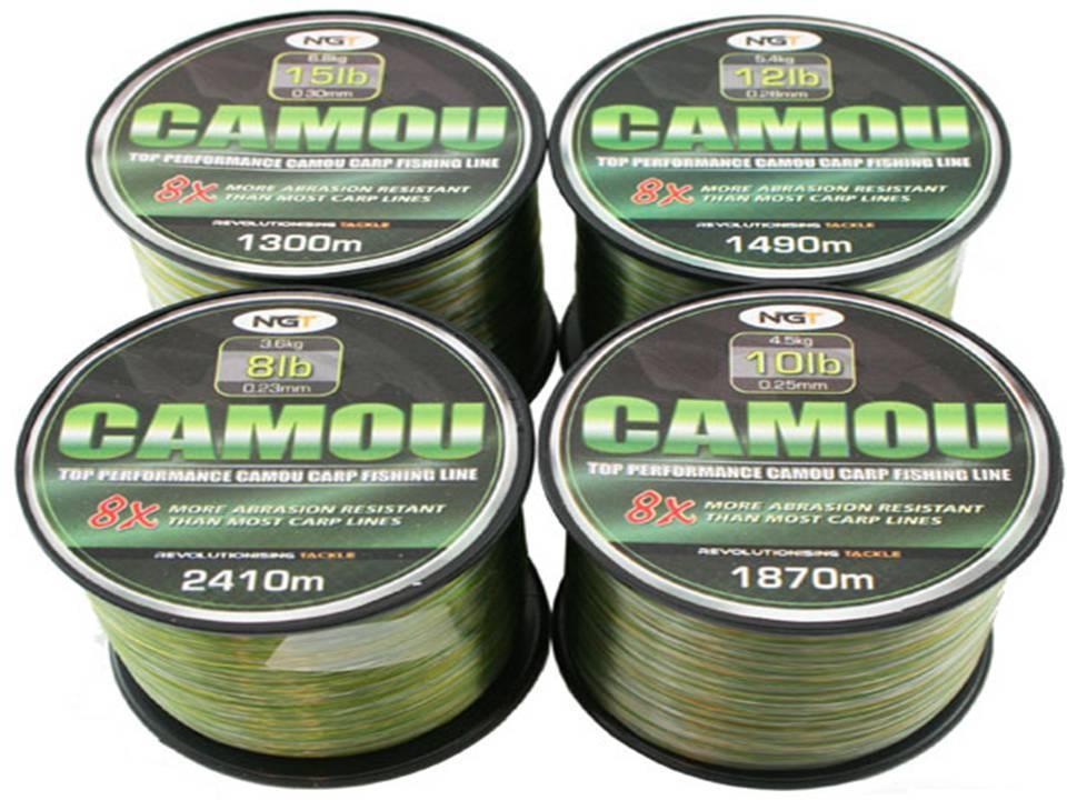 2 X Camo Bulk Fishing Mono Line 8lb 10lb 12lb 15lb 20lb 25lb or 30lb ...