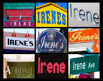 IRENE Name Poster featuring photos of actual signs | eBay