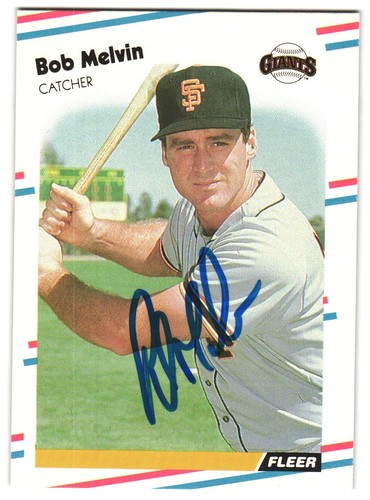 Bob Melvin 1988 Fleer #91 San Francisco Giants Autograph Card | eBay