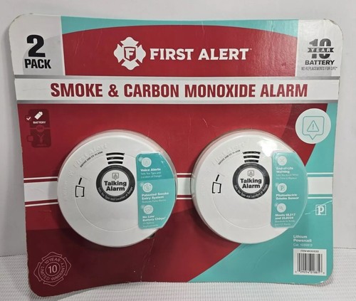 First Alert Smoke and Carbon Monoxide Pack of 2 Talking Alarm | eBay