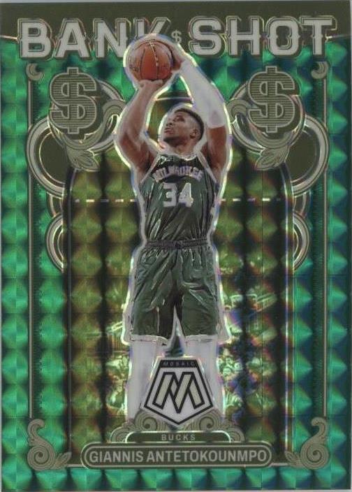 2023-24 Panini Mosaic - Bank Shot Giannis Antetokounmpo #3 Green Mosaic ...