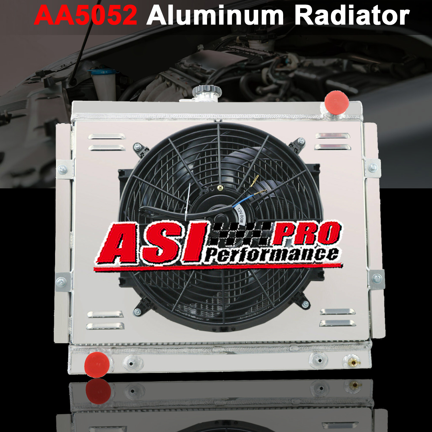 3 Row Radiator Shroud Fan Fit 1984-1995 Toyota Pickup DLX 4 Runner SR5 2.4L