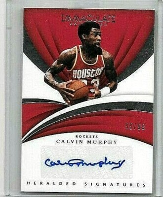 CALVIN MURPHY '17-18 PANINI IMMACULATE HERALDED SIGNATURES CERTIFIED ...