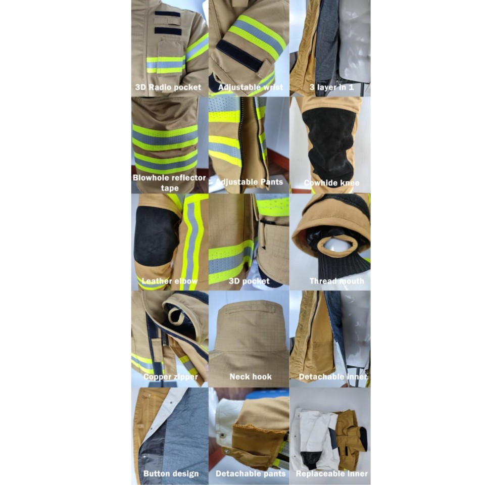 DYOB Firefighter Suit Fire Suit Turnout Gear MED Jacket/Pants w ...