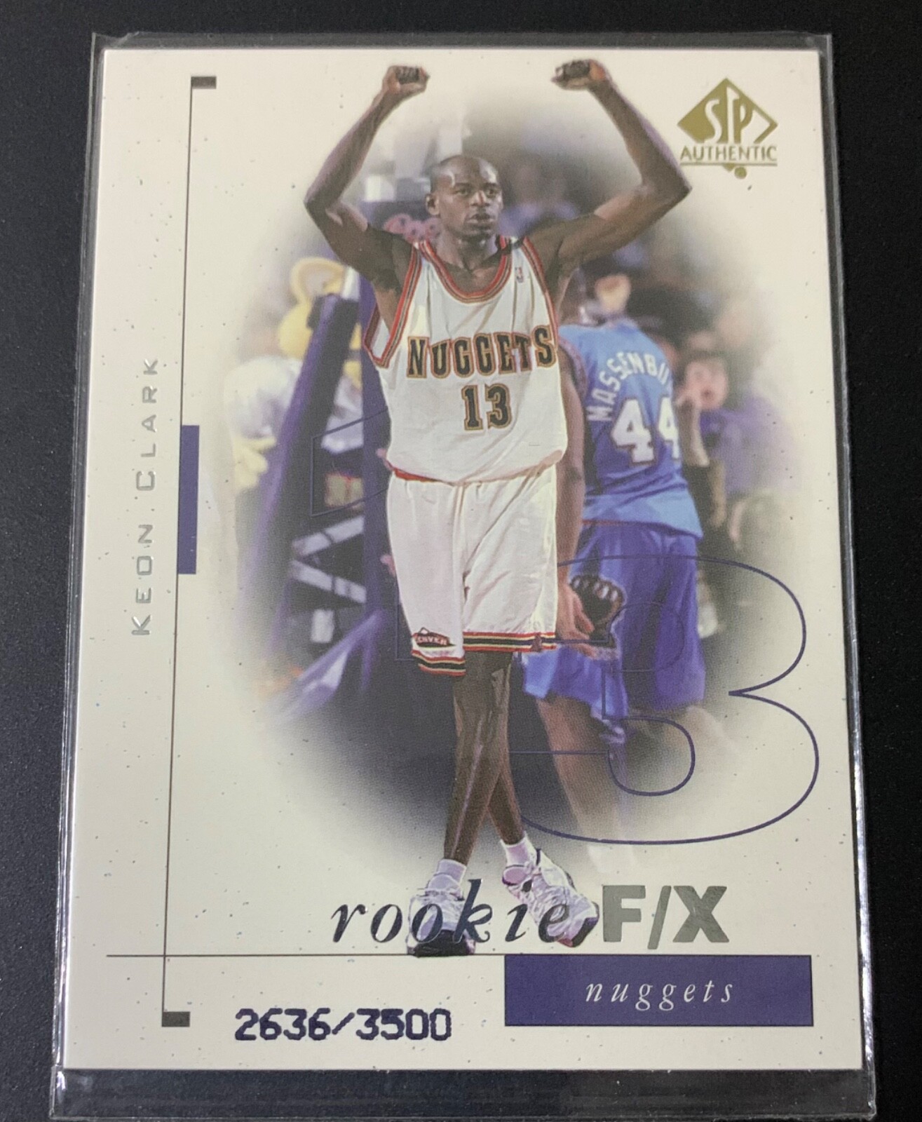 KEON CLARK 1998-99 SP AUTHENTIC ROOKIE CARD RC # 2636/3500 SP DENVER ...
