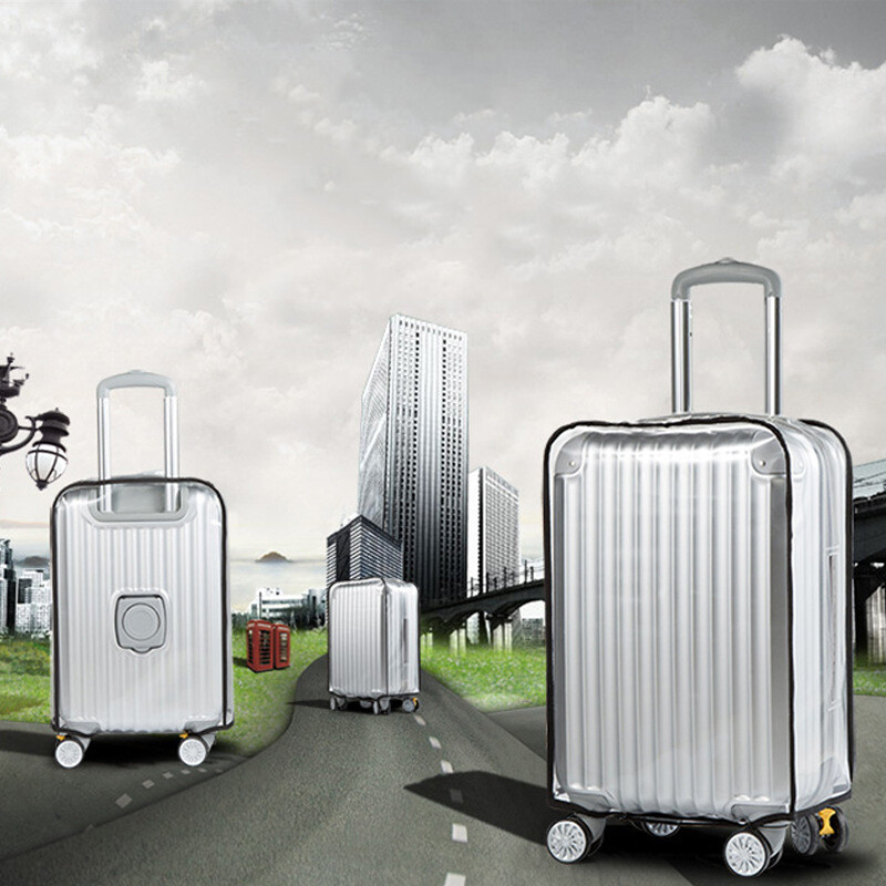 Clear Transparent PVC Plastic Luggage Cover Suitcase Protector Covers ...