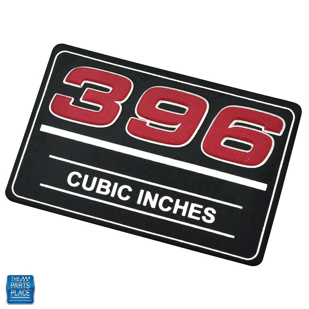 Chevrolet 396 Cubic Inches Valve Cover Metal Insert Decal GM 12393650 ...