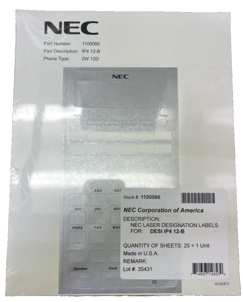 NEC SL1100 12-Button DESI Silver 25 PK Use W/1100061 - 1100066 IP4-12B Lot of 56 | eBay