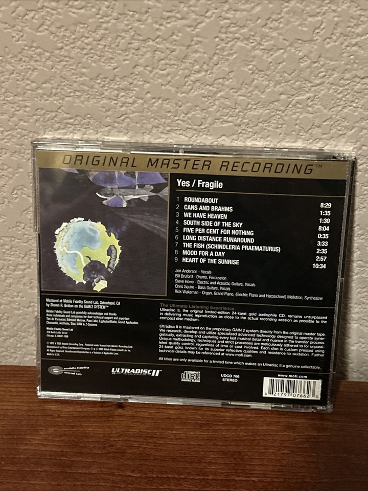 Yes - Fragile- MFSL- Original Master Recording -24KT Gold CD ...