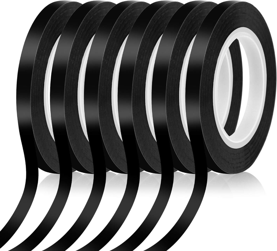6 Rolls 1/4 Pinstripe Tape Vinyl Chart /White Board Tape Lines Dry ...