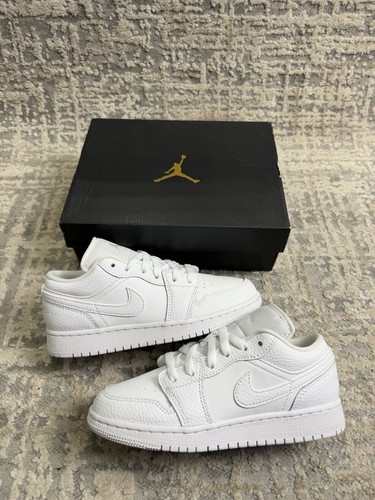 Size 3 - Nike Air Jordan 1 Retro Low Triple White GS 553560-130 | eBay