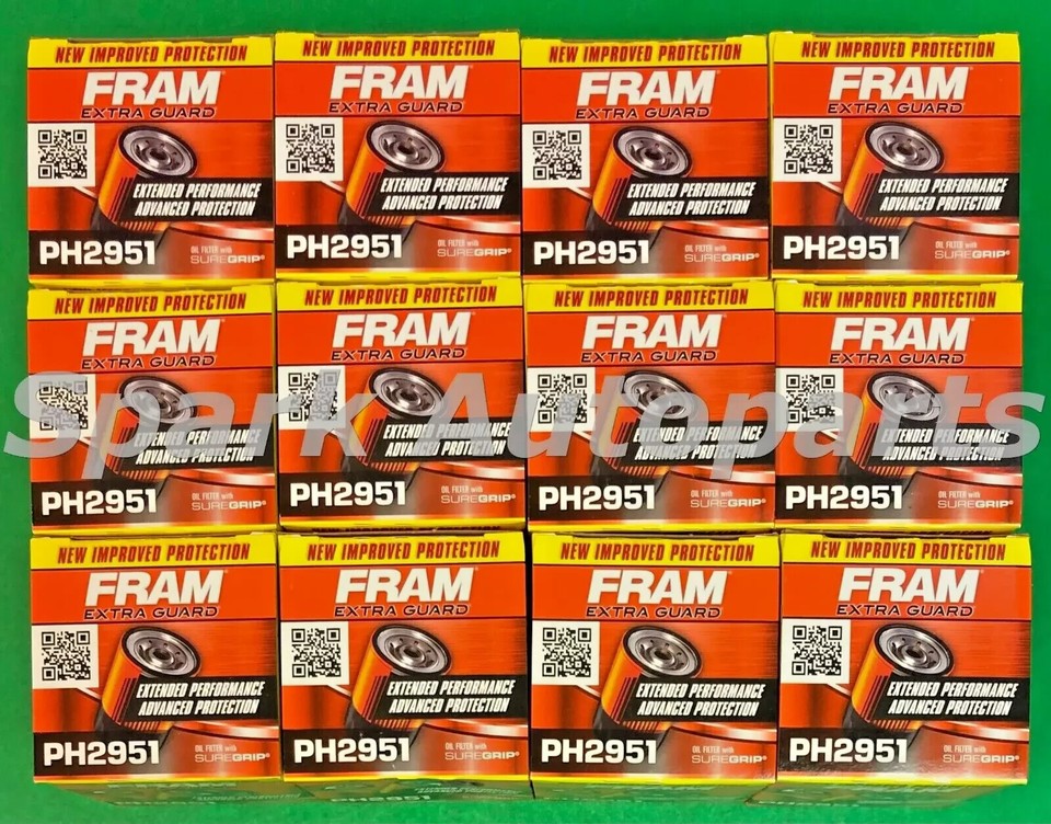 Case of 12 Engine Oil Filter-Extra Guard FRAM PH2951 For FORD Escape ...