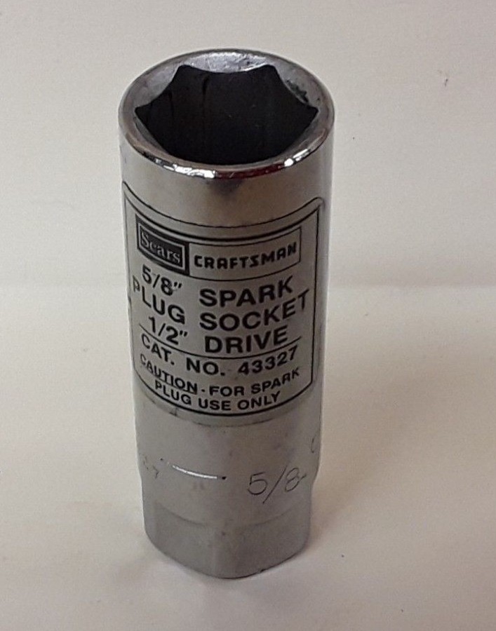 USA Craftsman Spark Plug Socket 43327 SAE 1/2” Drive, 5/8” -G- * USA ...